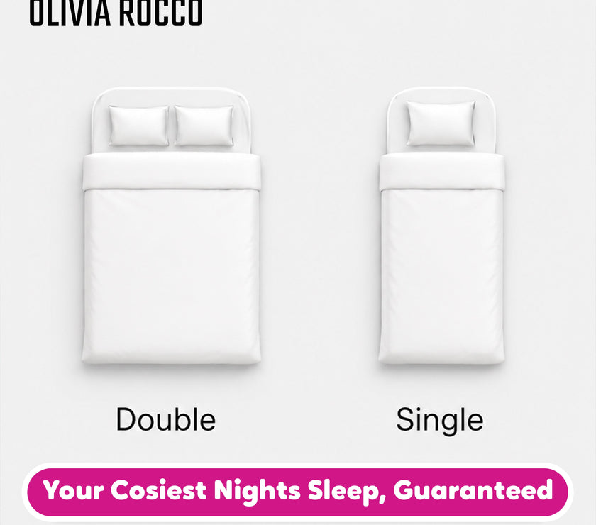 OLIVIA ROCCO Coverless Duvet Set 10.5 Tog All Seasons Microfibre Single ...